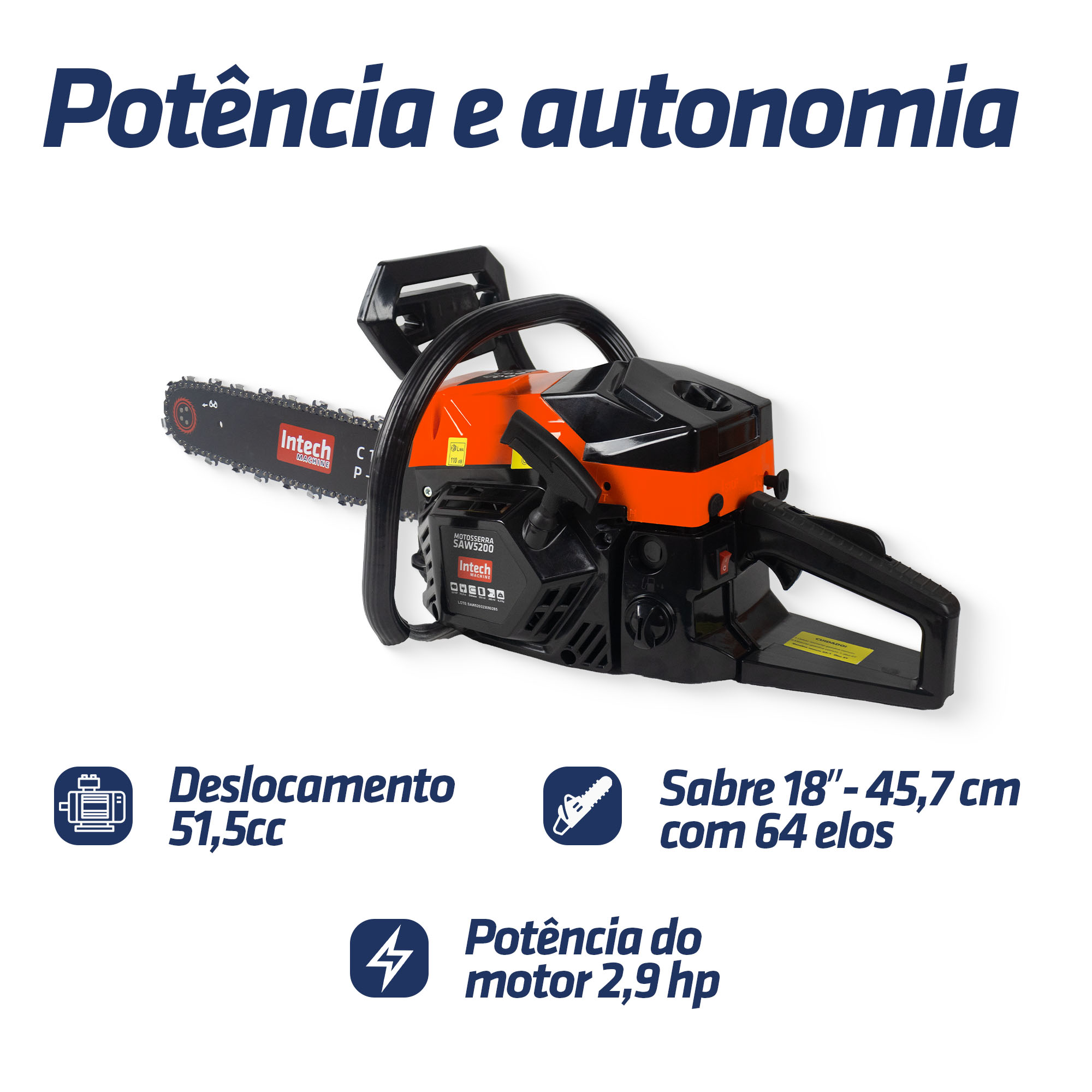 Motosserra a gasolina SAW5200 – INTECH MACHINE
