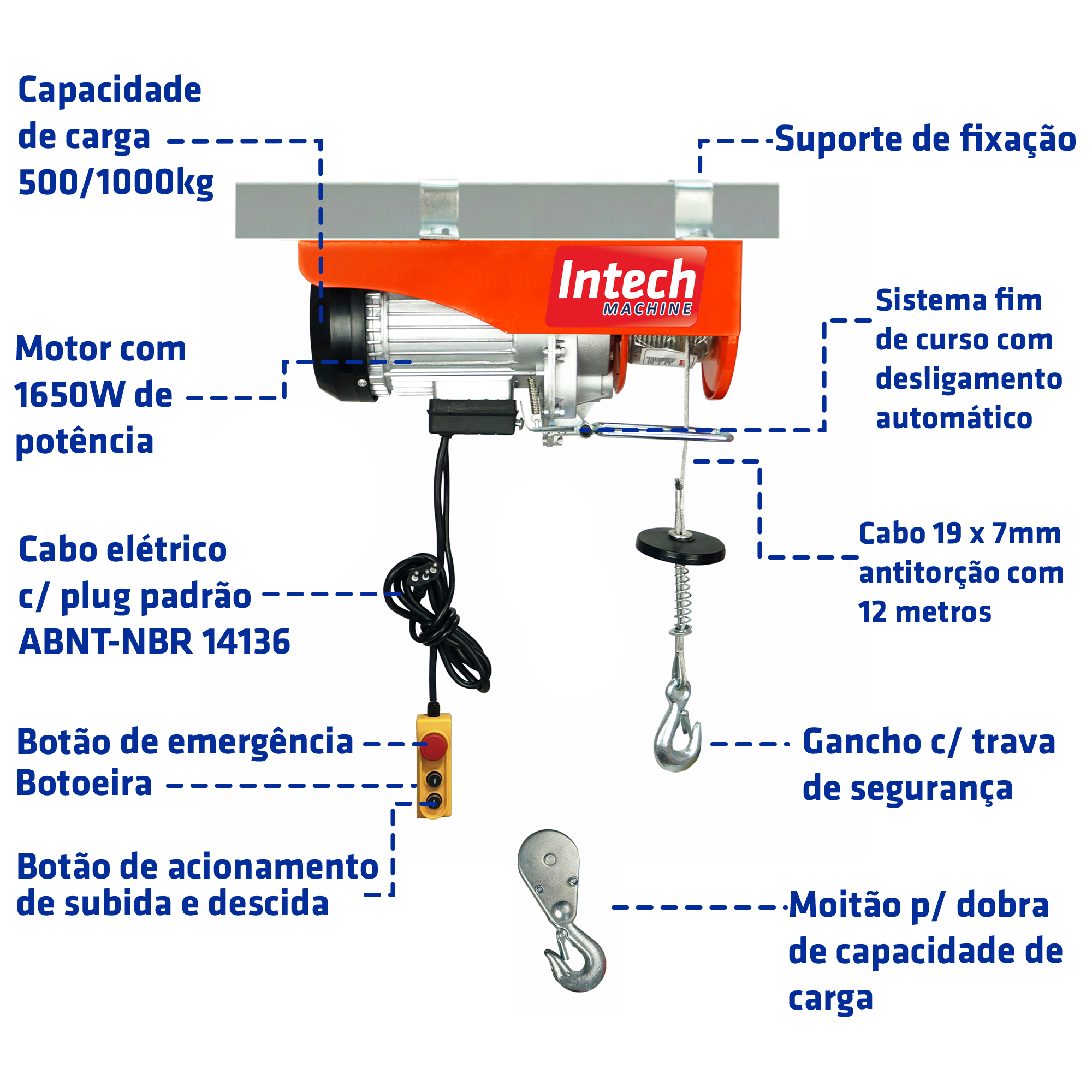 Guincho Elétrico ELEV1000 – INTECH MACHINE